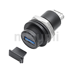 经济型 IP65面板安装型USB3.0(USB2.0兼容)转接头 开孔尺寸22mm_USB适配器-米思米官网